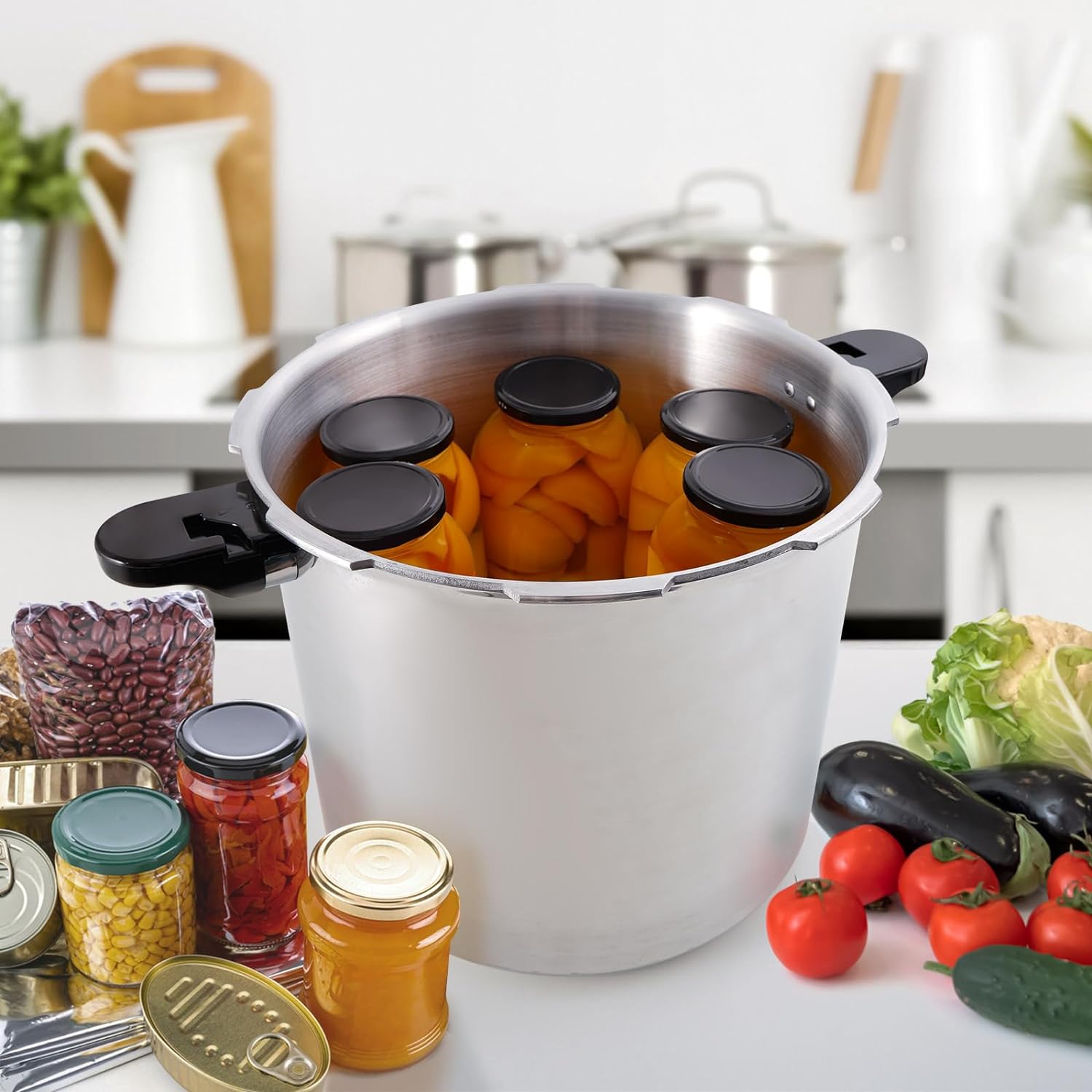 UNIFULL Pressure Cooker Canners 24 Quart 23 Liter with Pressure Gauge ...
