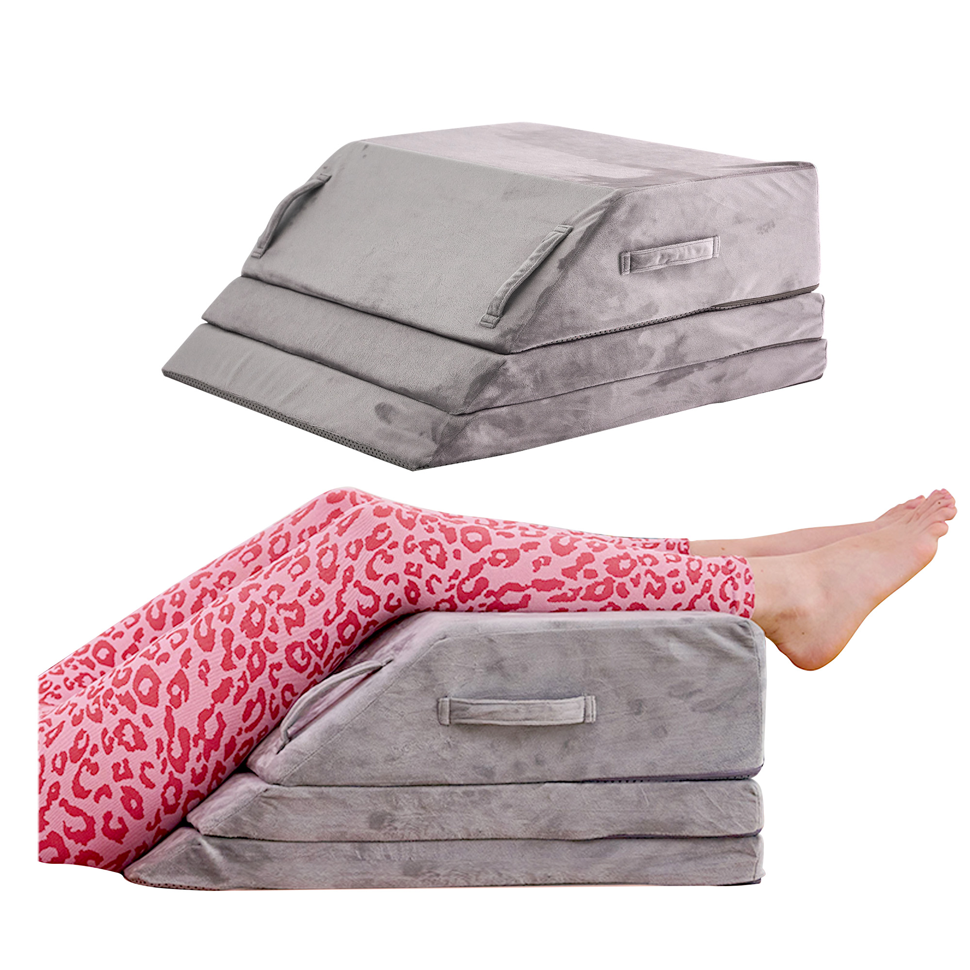 "Jakoola Large Memory Foam Wedge Pillow for Elevated Sleeping and Leg ...
