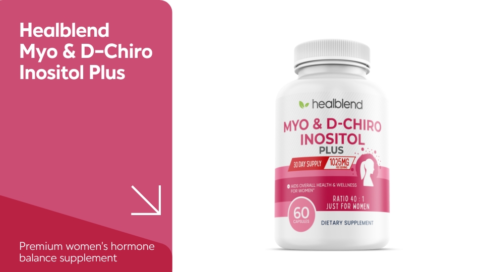 Healblend Myo Inositol and D-Chiro Inositol Supplement, Hormonal ...