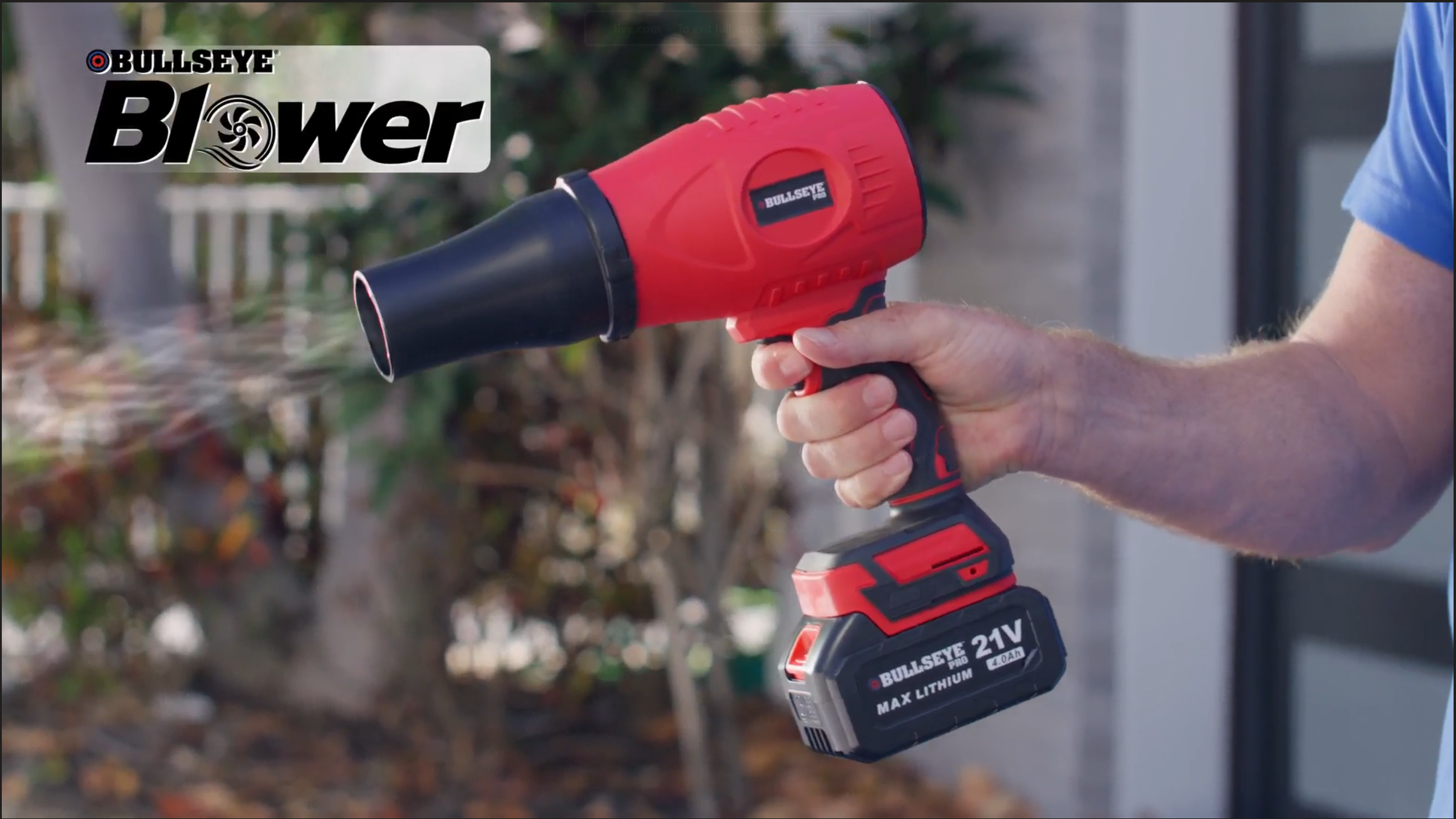 Bullseye Blower Rechargeable Cordless Leaf Dust Air Blaster 21,000 RPM ...