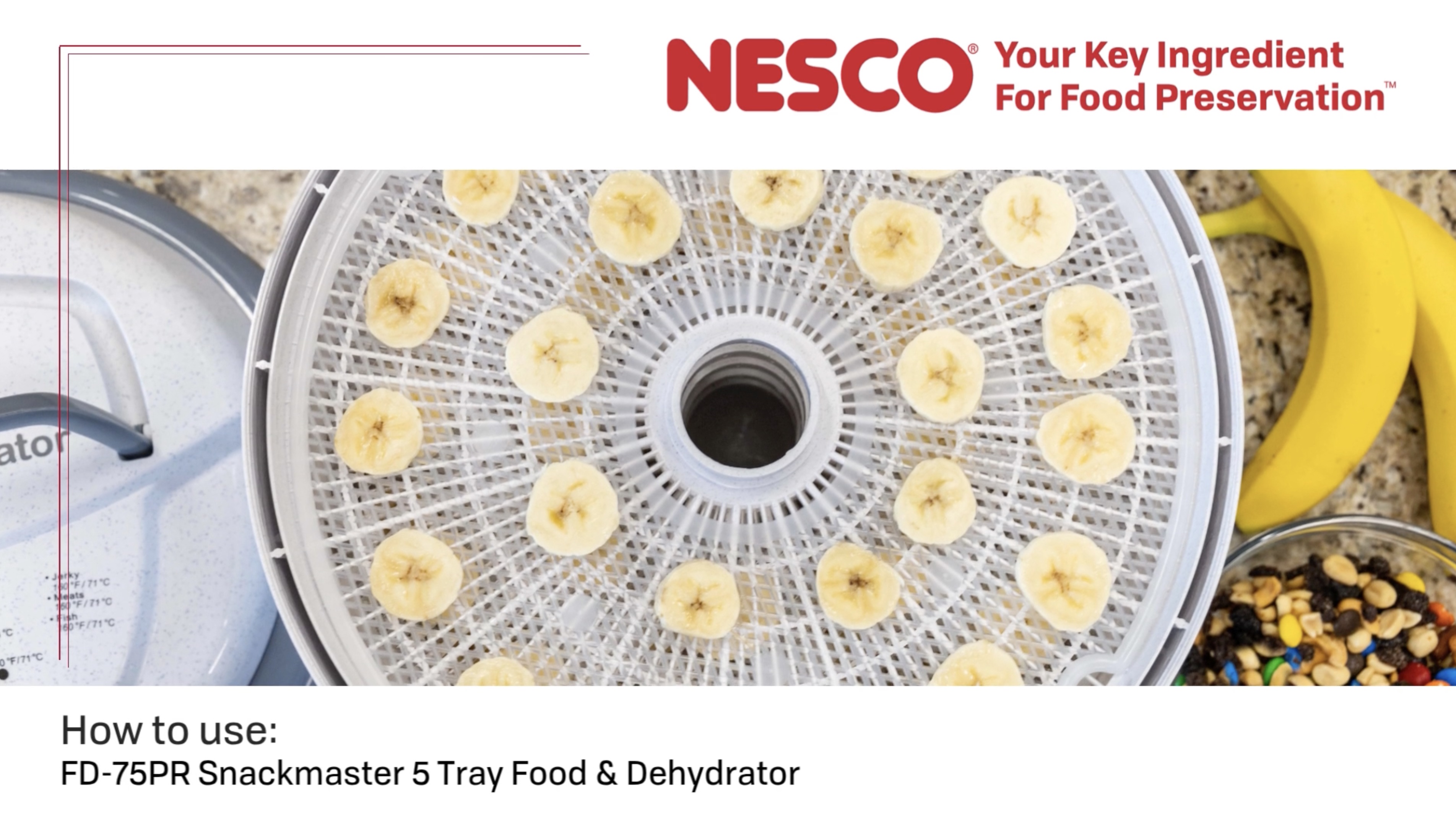 Nesco Professional 600W 5-Tray Food Dehydrator FD-75PR with Adjustable ...
