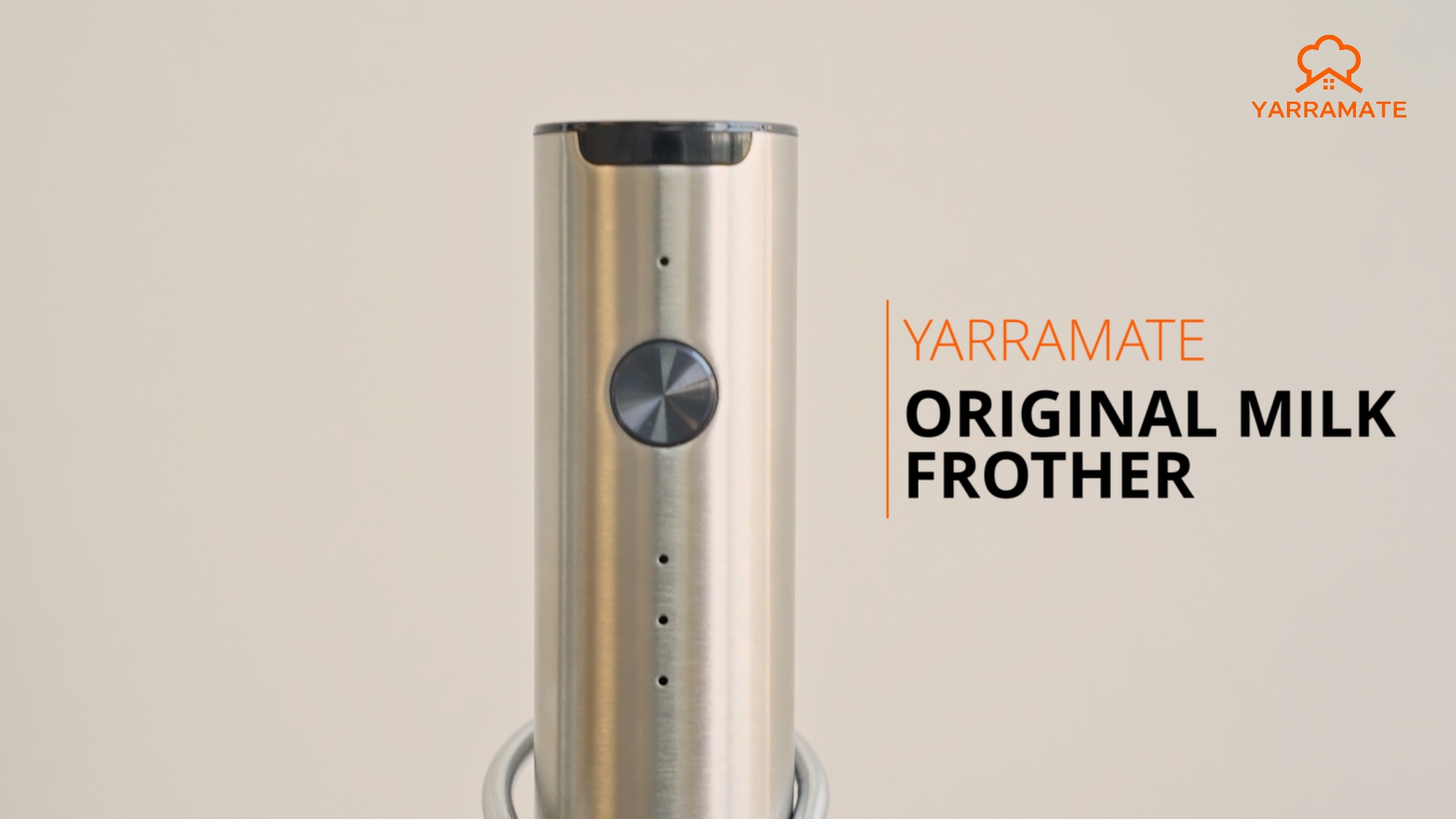 YARRAMATE Stainless Steel Rechargeable Electric Milk Frother with Stand ...