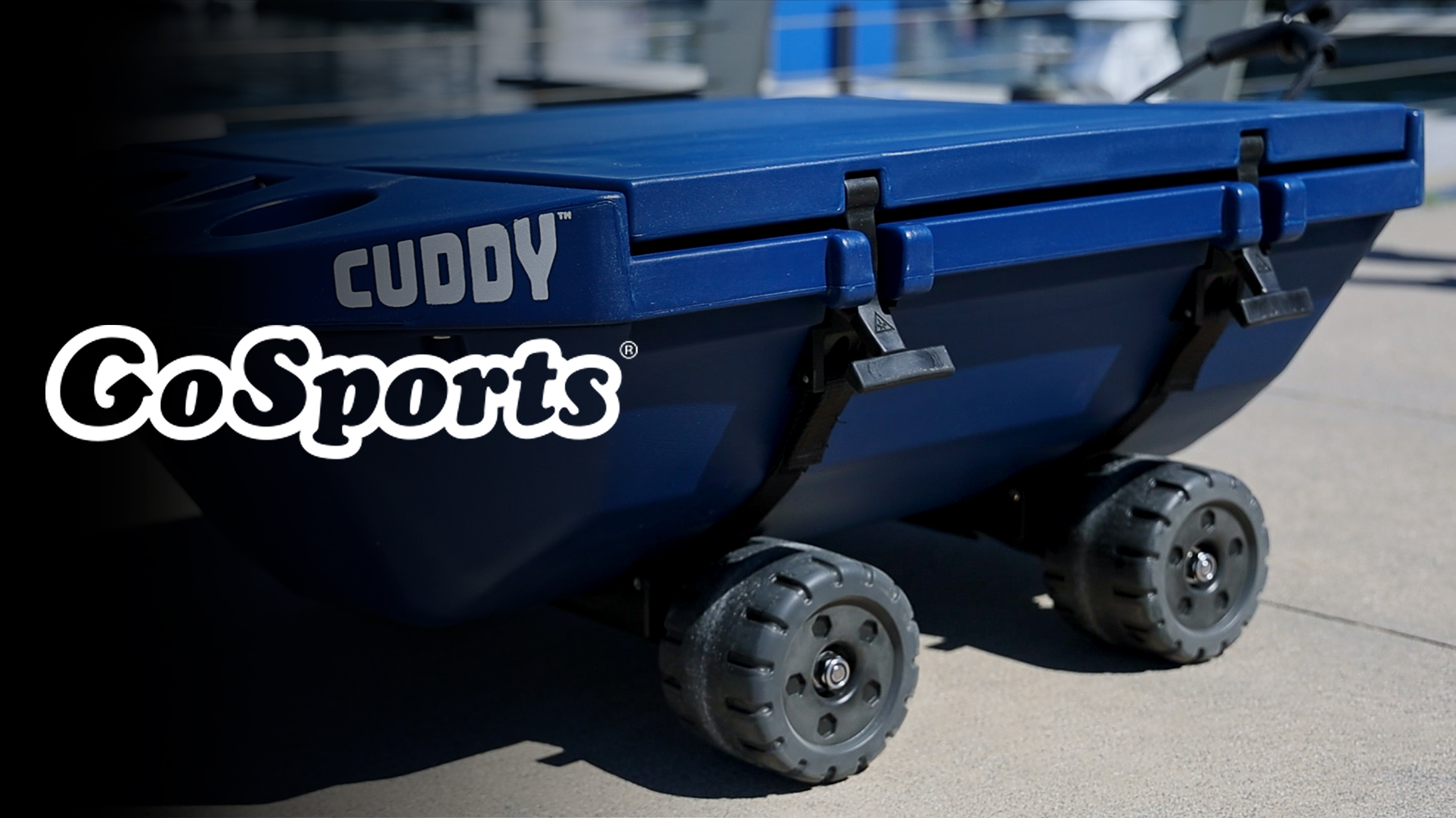 GoSports Cuddy 40 QT Floating Cooler, Dry Storage Vessel, Crawler Wheel ...