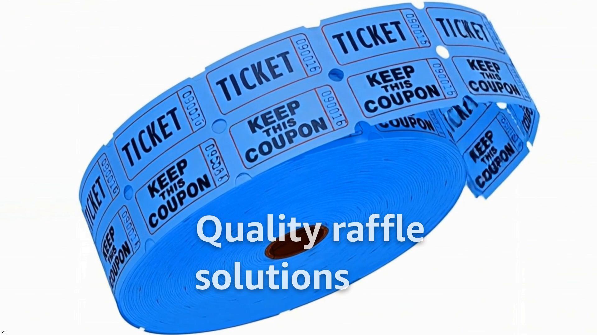 "AB Max Blue Raffle Tickets Roll, 50/50 Double Tickets, 500 Pieces, 2 ...