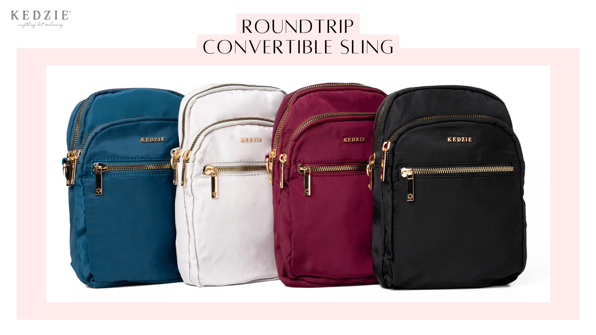 Kedzie Roundtrip Convertible Sling Crossbody Bag with Adjustable Strap ...