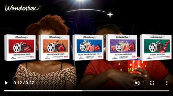AMC Movie Bundle Wonderbox Gift with 2 Black Tickets, 2 Drinks and 1 ...