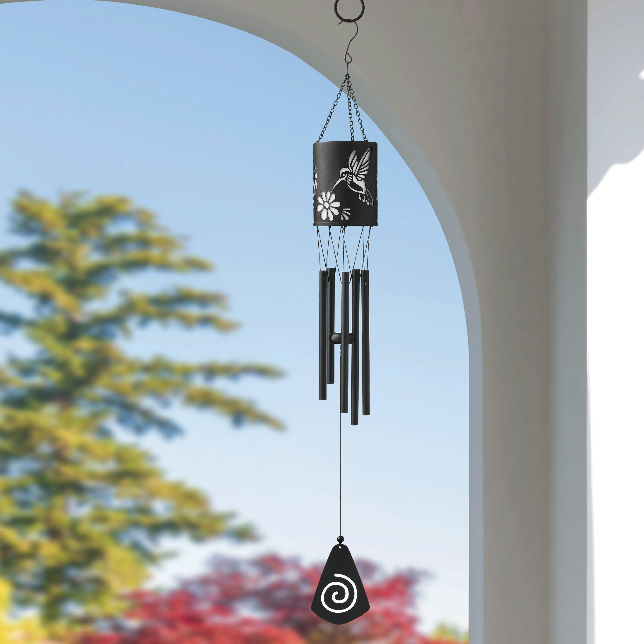 Mainstays Solar-Powered Hummingbird Wind Chime - Walmart.com