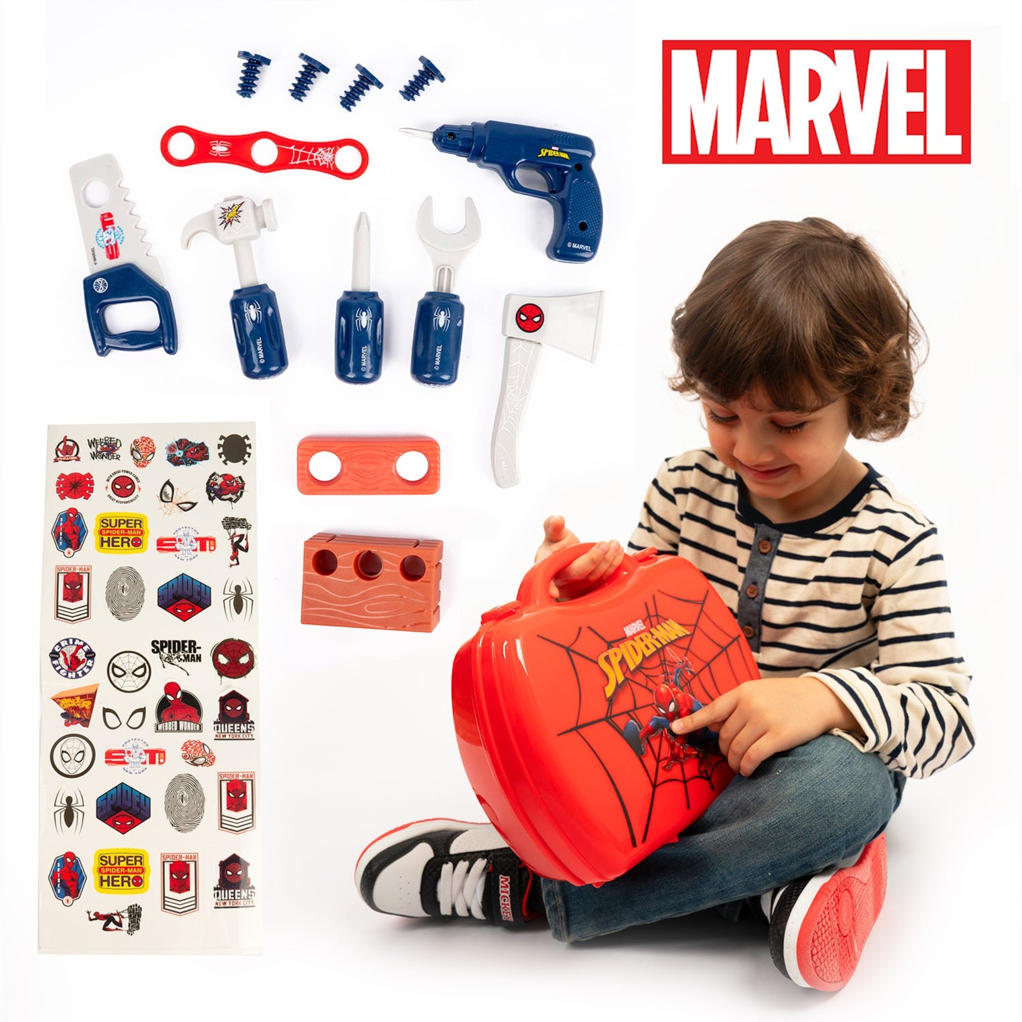 Spider-Man Handyman Suitcase 19 Piece Tool Set - Walmart.com
