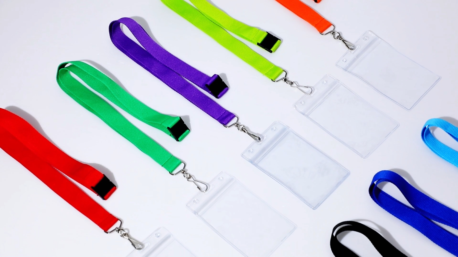 Wezebel Waterproof 12-Pack Black Polyester Lanyards with Breakaway ...