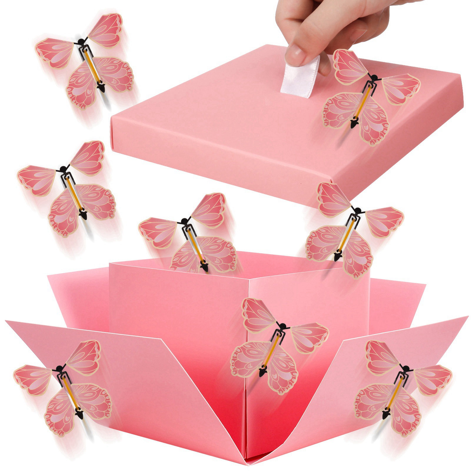 Armscye Butterfly Explosion Gift Box, DIY Flying Butterfly Surprise Box ...