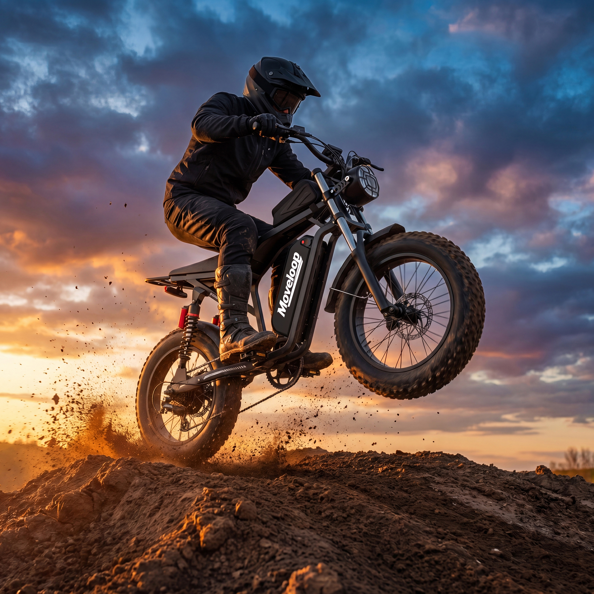 Moveloop Electric Bike, 20"x4.0" Fat Tire Ebikes for Adults, 1500W Peak ...