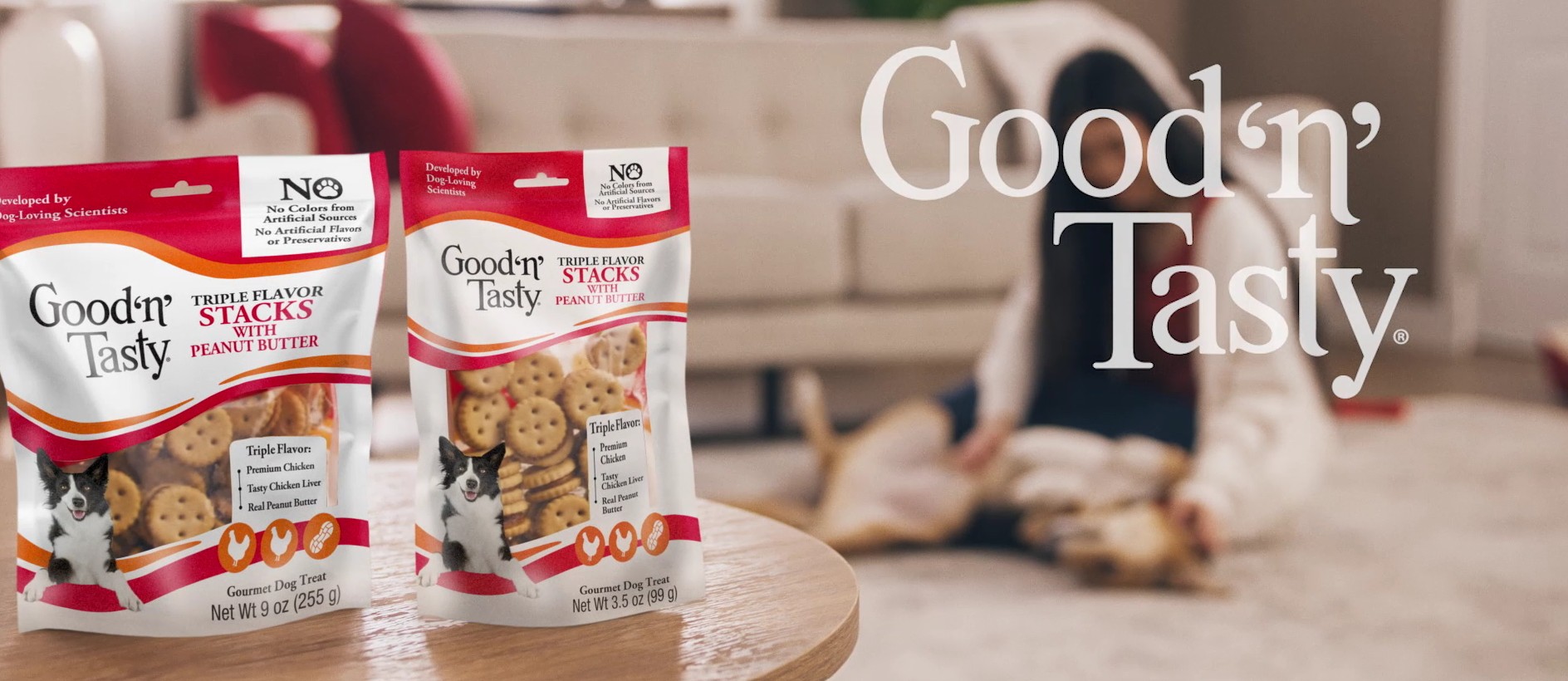 Good 'n' Tasty Triple Flavor Dog Treats with Chicken and Peanut Butter ...
