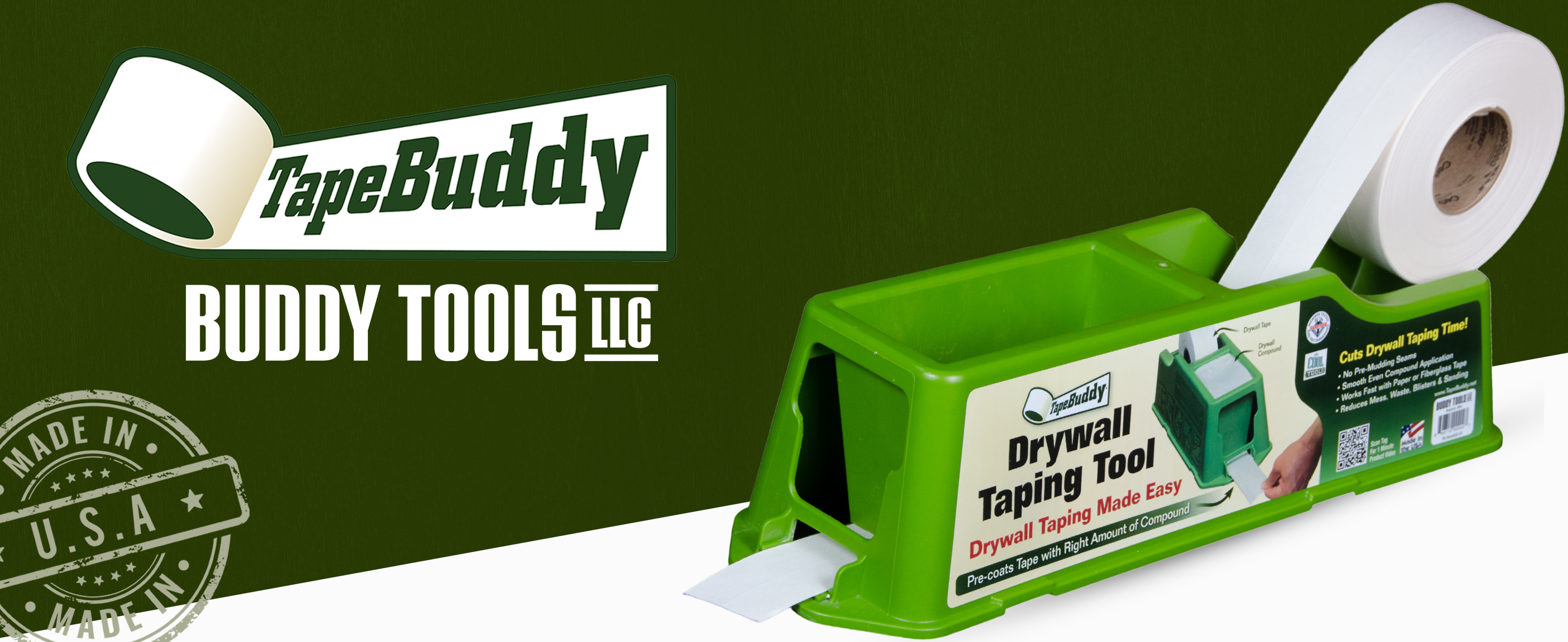 Buddy Tools TapeBuddy Drywall Taping Tool, Fast Joint Finishing, 20 ...