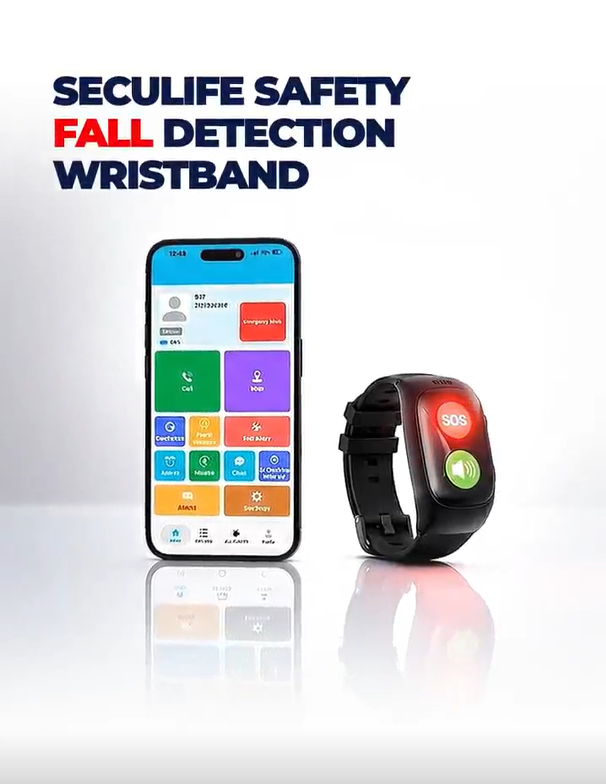 SecuLife Elderly Fall Detection, Smart Wristband, SOS Emergency calling ...