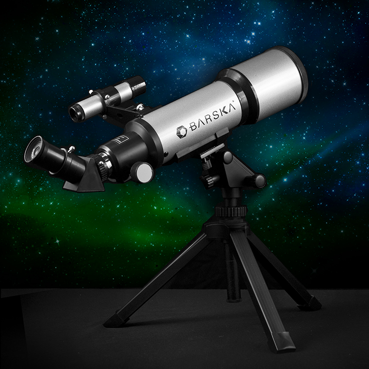 Barska 300 Power 400x70mm Refractor Starwatcher Telescope with Tabletop ...