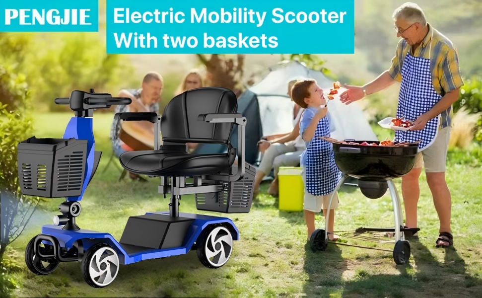 PENGJIE Electric Mobility Scooter for Adults, 350W, 32 Miles Range, 350 ...
