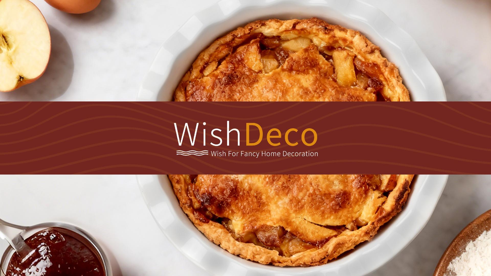 WishDeco Ceramic Pie Pan for Baking 23 cm / 9 inch, Deep Round Pie Dish ...