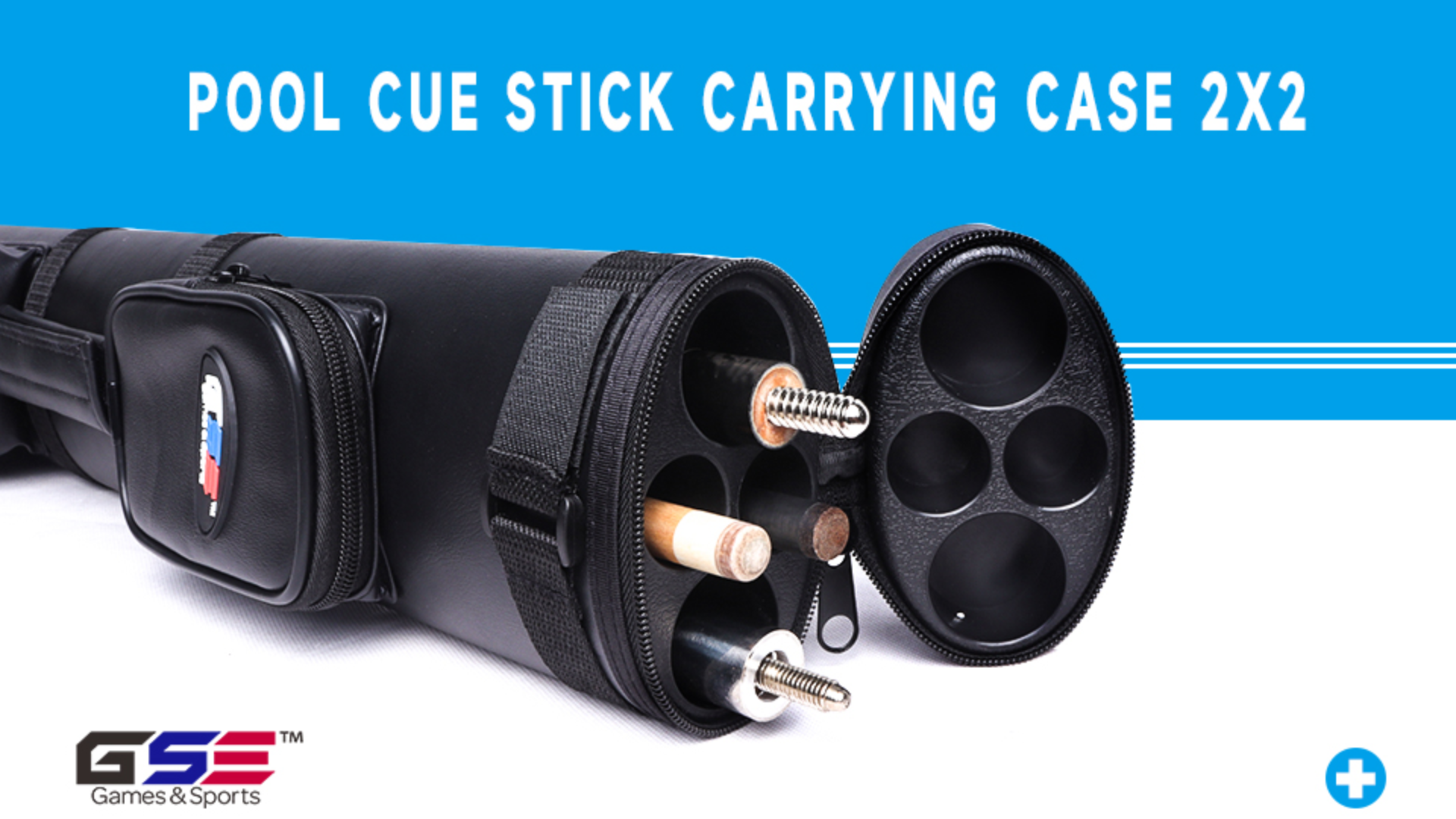 GSE Expert 2x2 Hard Billiard Cue Case. Pool Cue Stick Carrying Bag ...