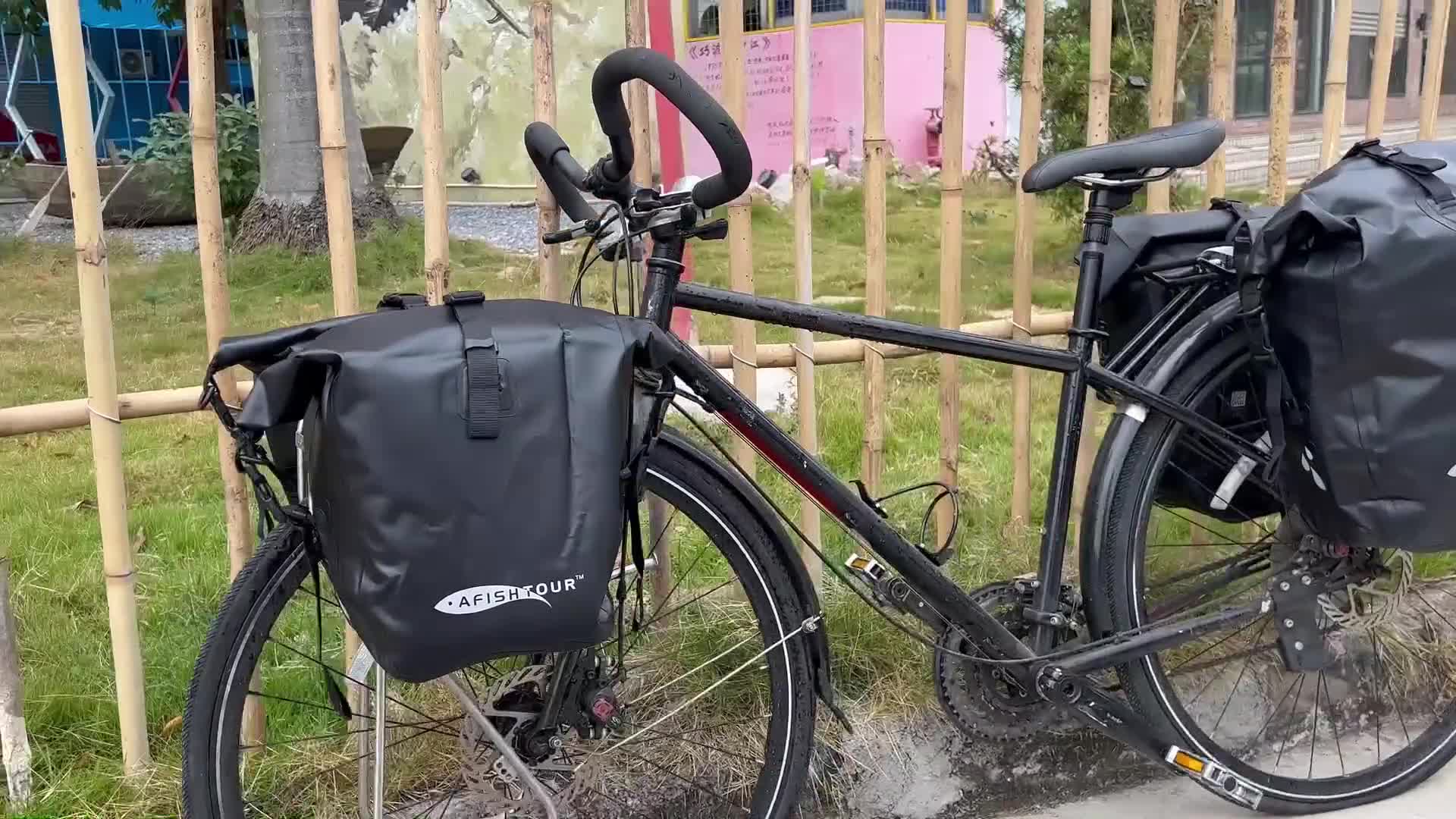 AFISHTOUR Waterproof Bike Panniers, 15L Bike Bags for Bicycles Rear ...