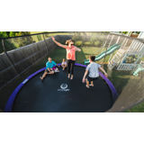 JUMPZYLLA 14FT Trampoline with Enclosure Net & Ladder - Easy ...