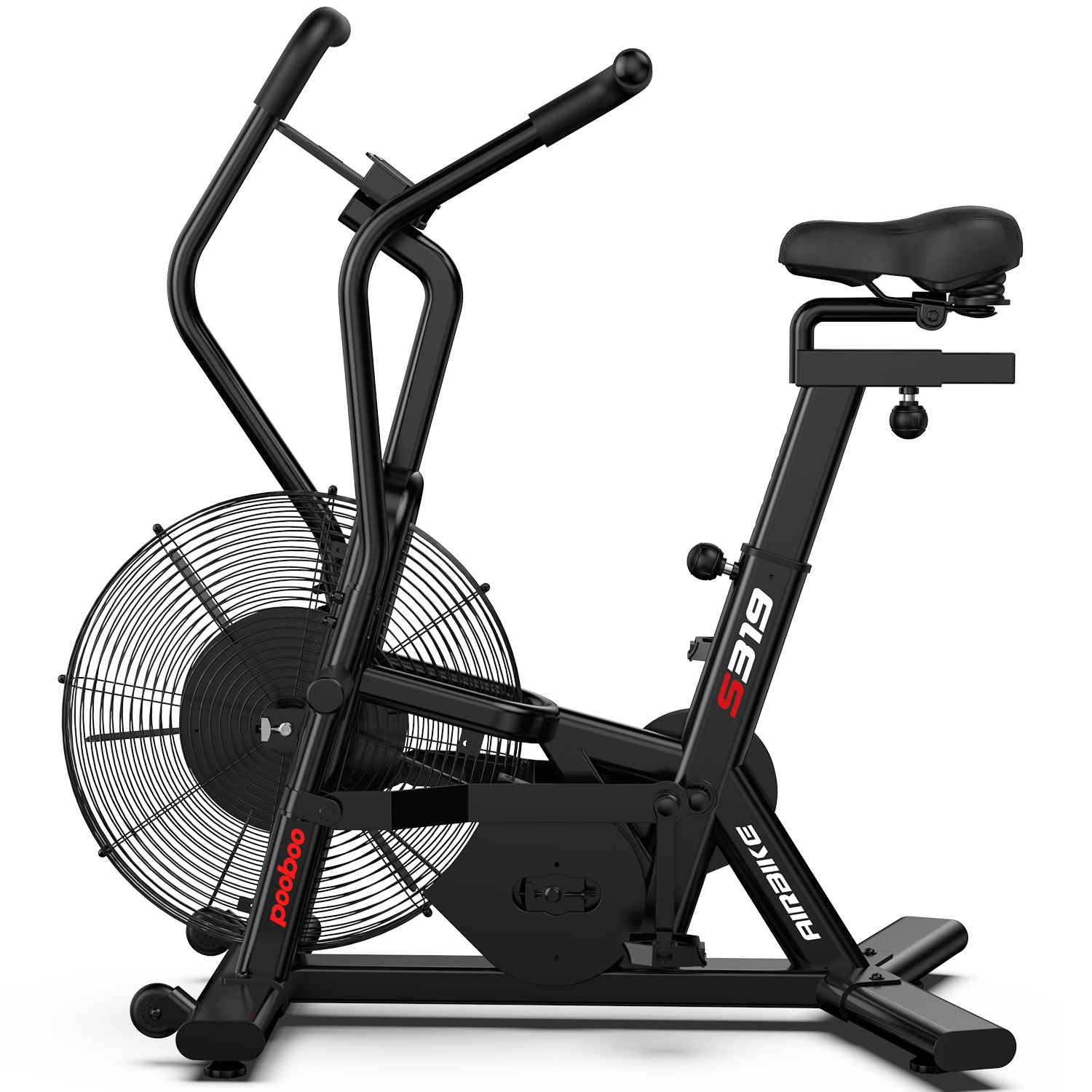 LNOW Commercial Built-in Bluetooth Fan Exercise Bike, Adjustable Air ...