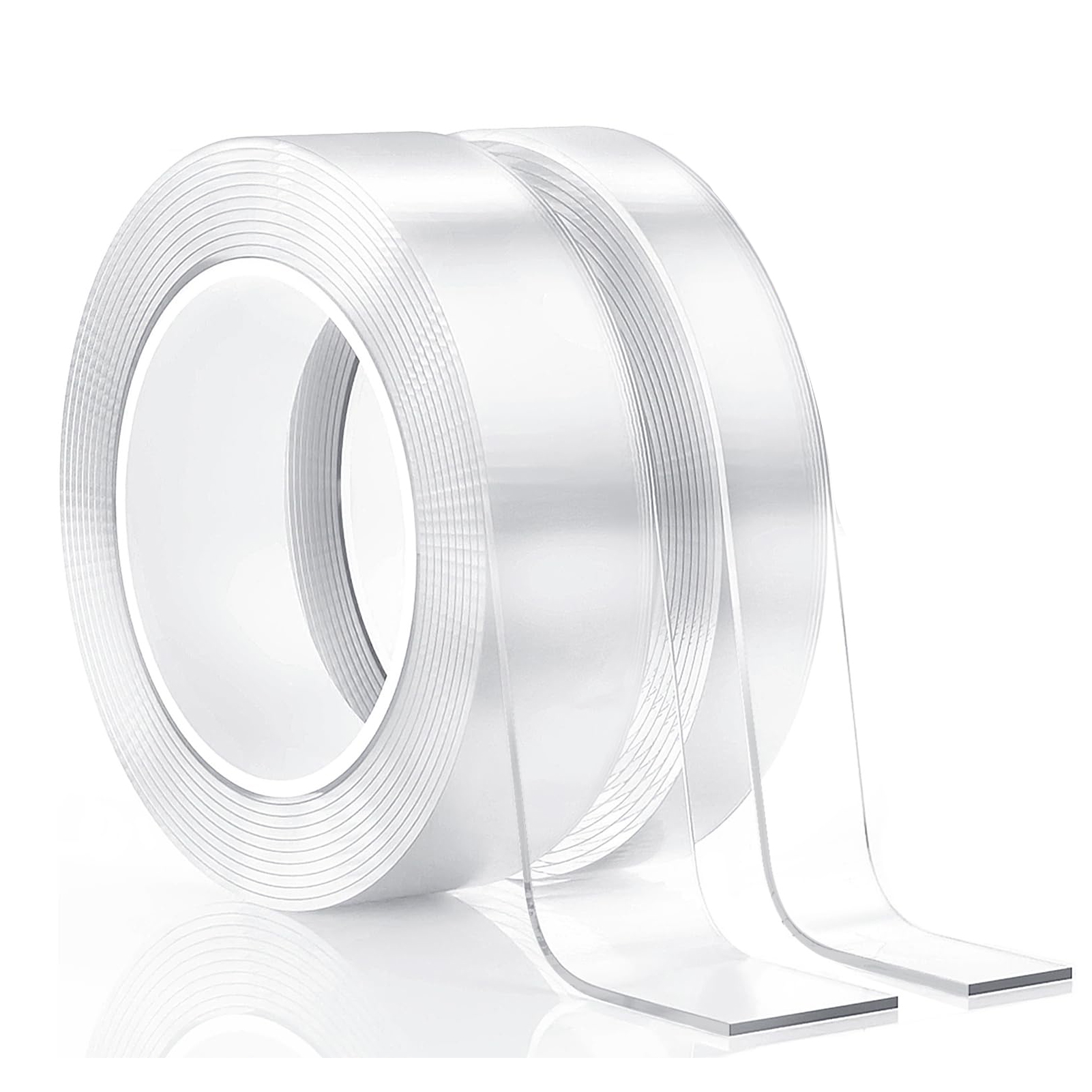 Extra Strong Double Sided Tape Heavy Duty (2 Rolls, Total 20 FT), Clear ...