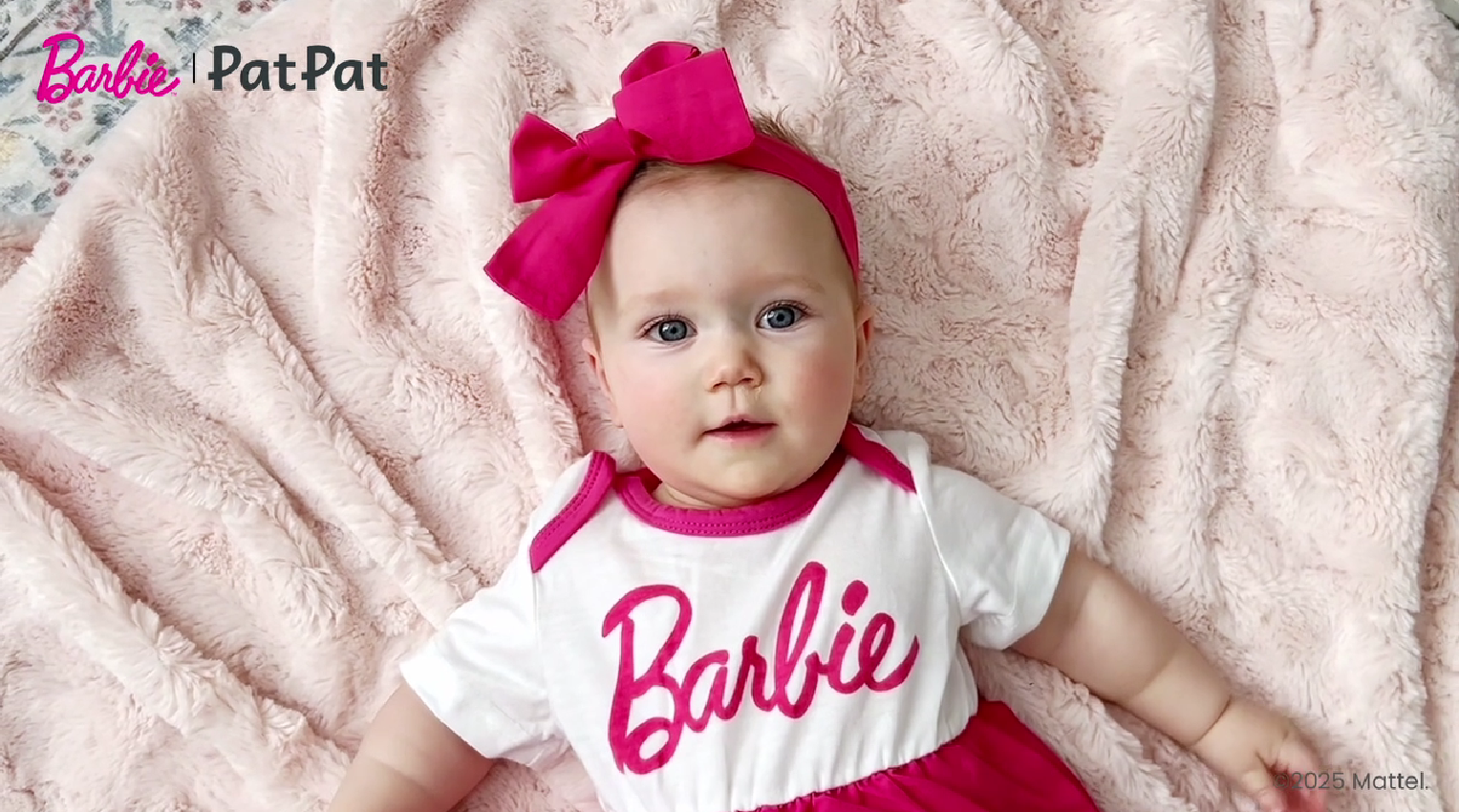 Barbie Baby Girls Romper Crewneck Letter Print Short Sleeves Onesi with ...