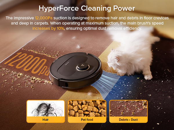 Roborock Qrevo S5V Robot Vacuum and Mop, 12000Pa Suction, FlexiArm Edge ...