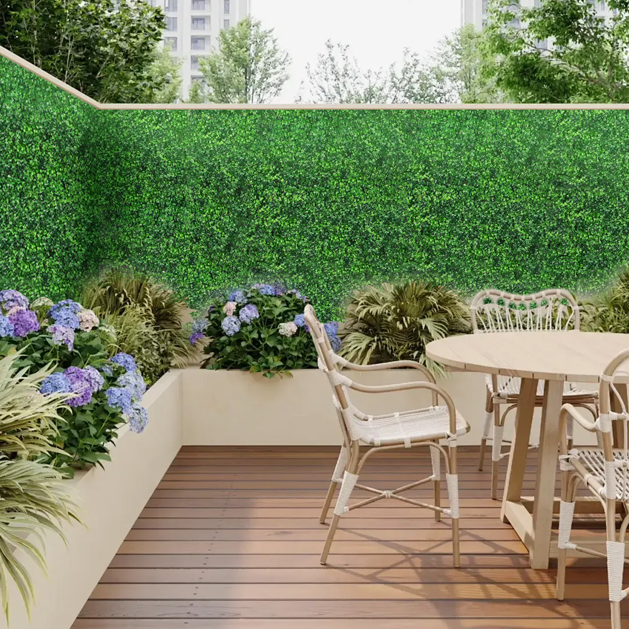 12PCS 24"x16" UV-Resistant PE Grass Wall Panels – Privacy Screen for ...