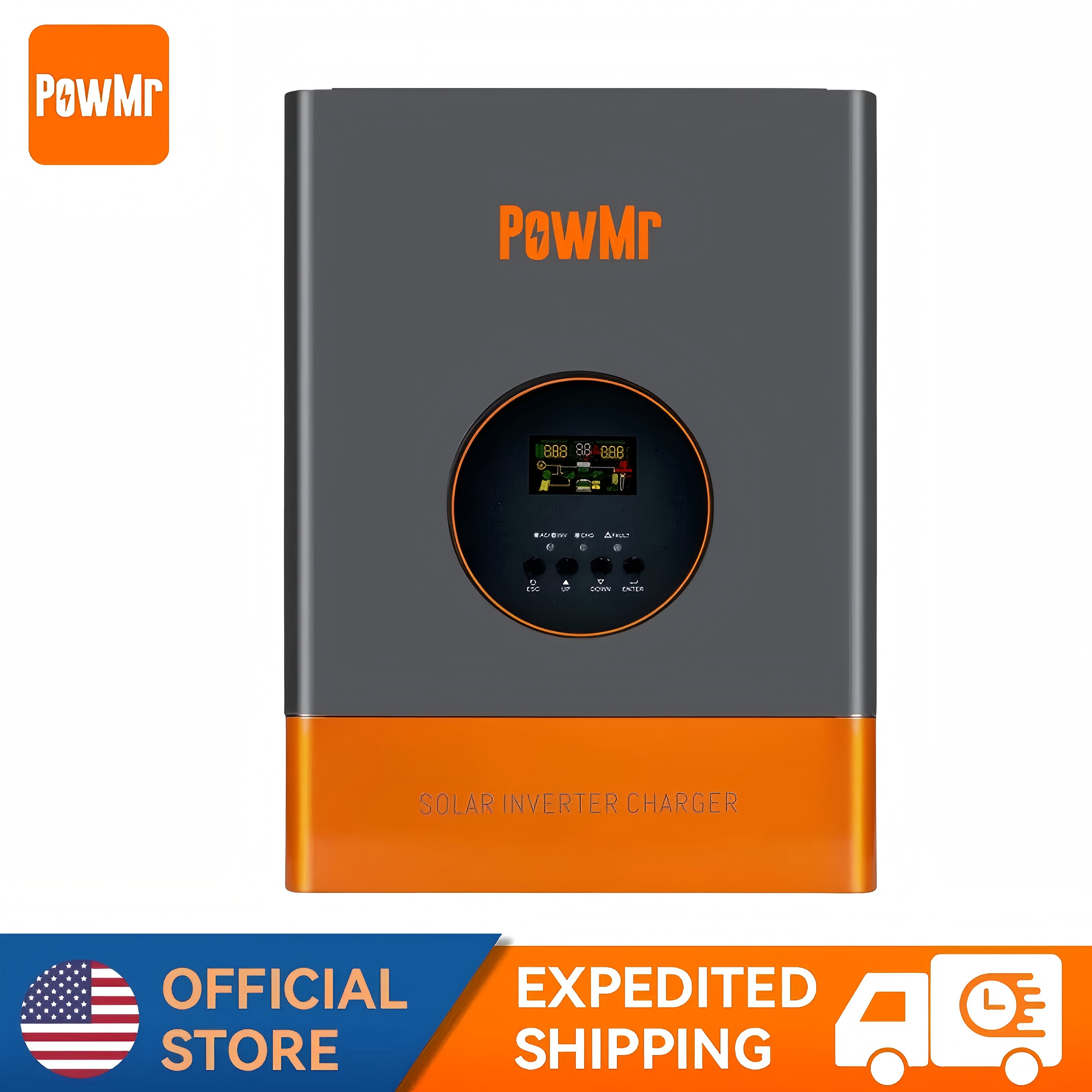 PowMr 10KW 48V Low Frequency Hybrid Solar Inverter 110V 220V Split ...