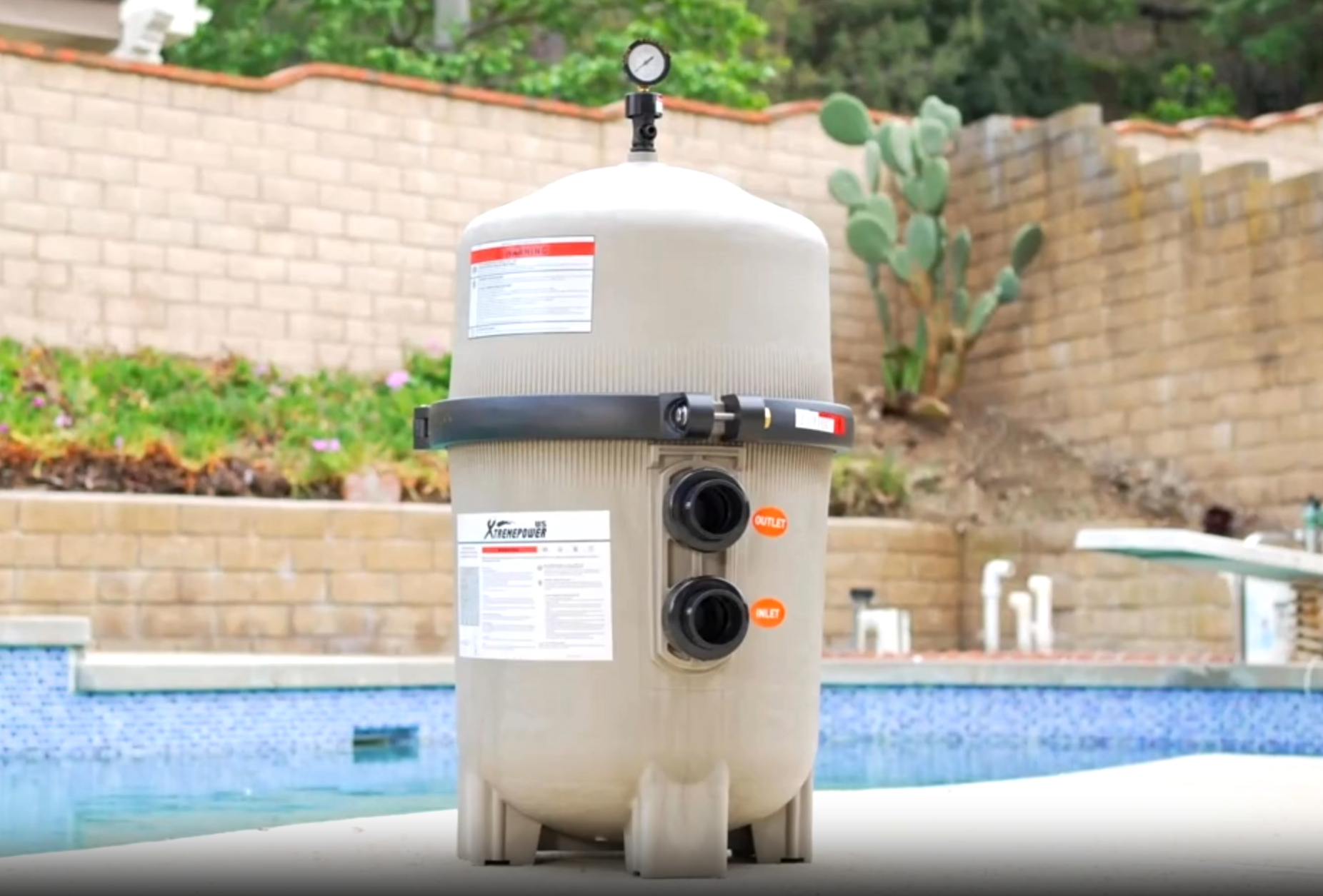XtremepowerUS DE 48 SQ. FT. Inground Pool Filter with Vertical Grid for ...