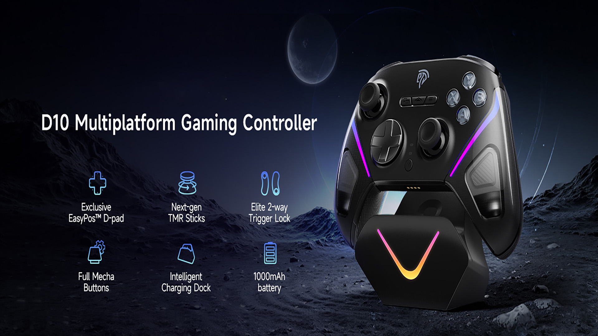 QUCOPRE Wireless Gaming Controller for PC,Switch,Android,iOS,Steam ...