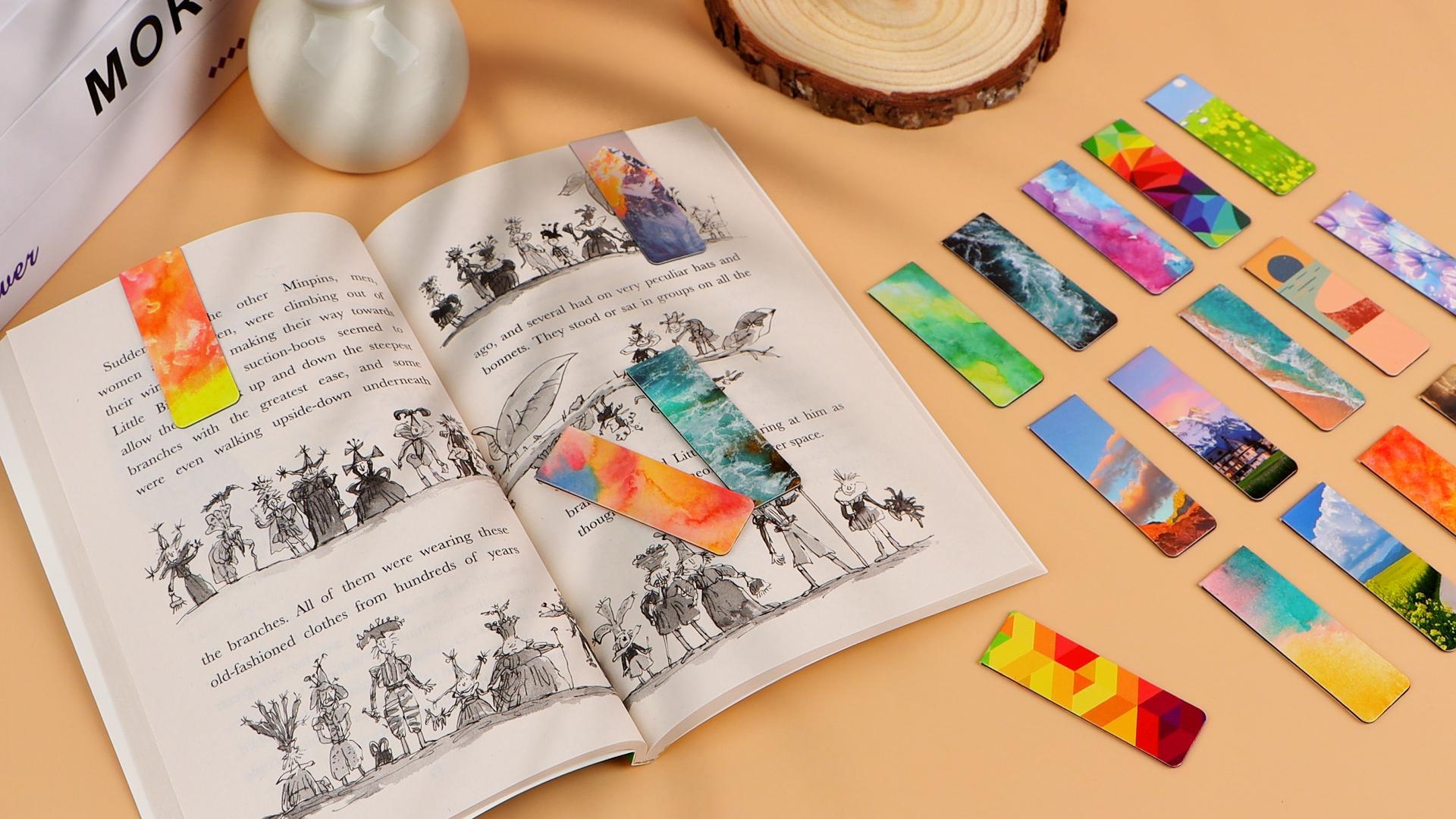 Sinekong 48pcs Magnetic Bookmarks for Reading Women Men Teacher Book ...