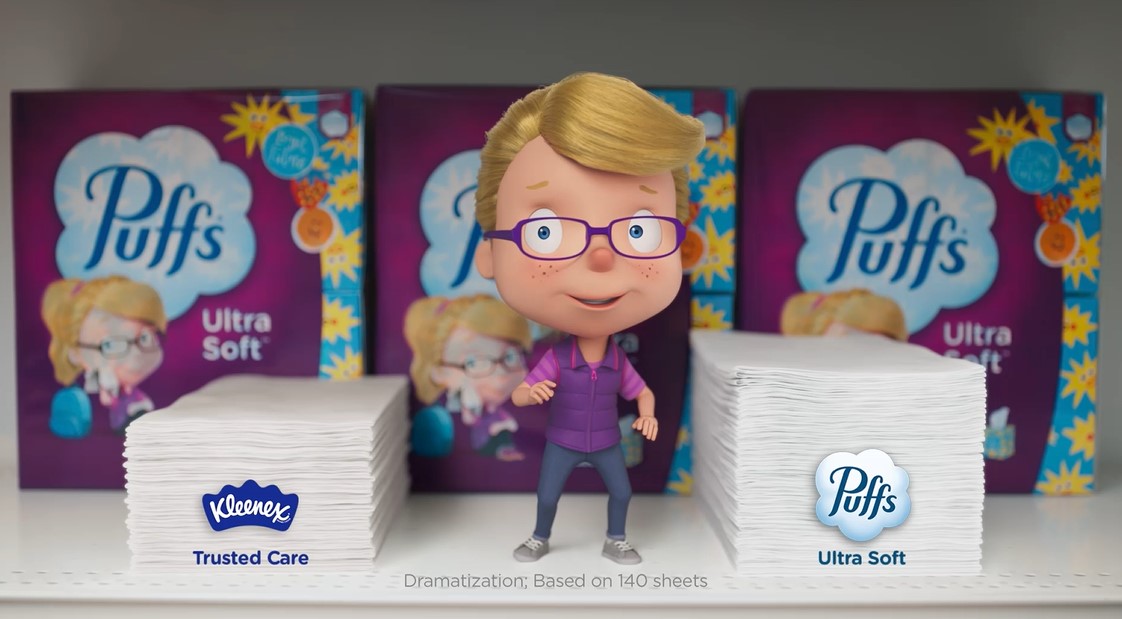 Puffs Ultra Soft, Mega Cube Box Non-Lotion Facial Tissue, Purple Pack ...