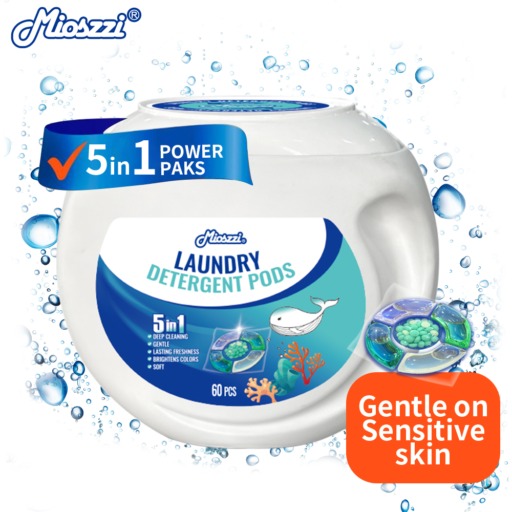 Mioszzi Concentrated Laundry Pods, 60 Count, No Residue, Suitable for ...