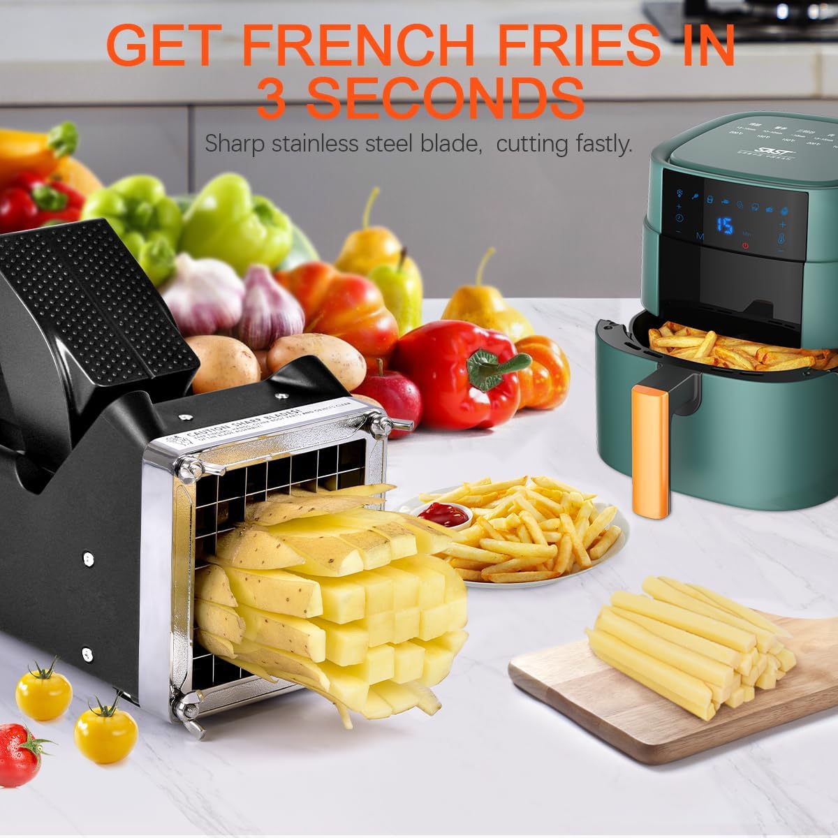 Potato Cutter, Sopito French Fry Cutter with 1/2 inch Stainless Steel ...