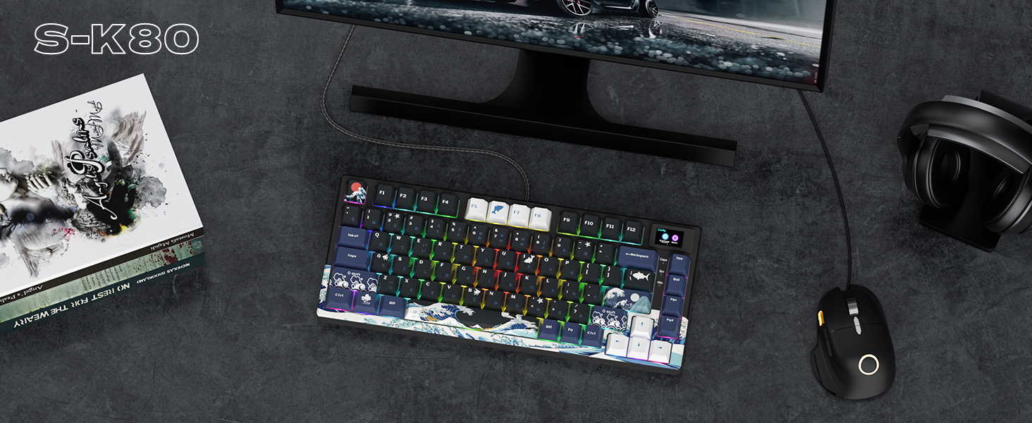 COSTOM Mechanical Keyboard,75% Gaming Keyboards Rgb Custom Keyboard ...