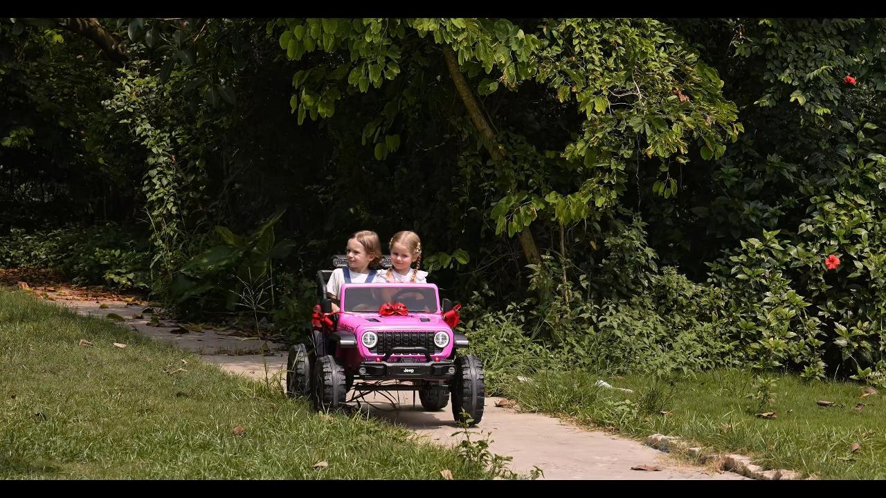 iYofe Jeep Wrangler Rubicon 24V 2 Seater Truck, Powered Ride on Car Toy ...