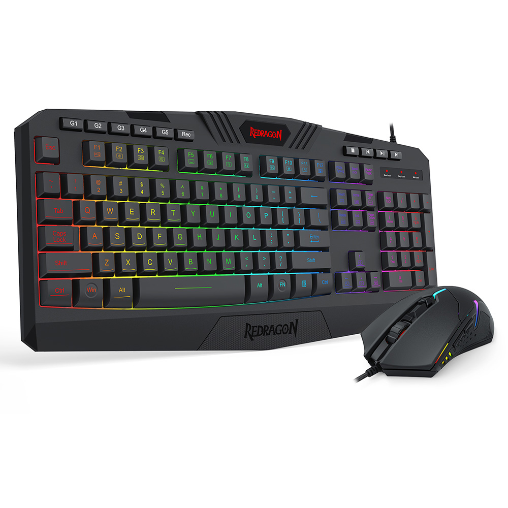 Redragon, Wired Keyboard and Mouse Combo, S101-4, RGB Backlit - Walmart.com