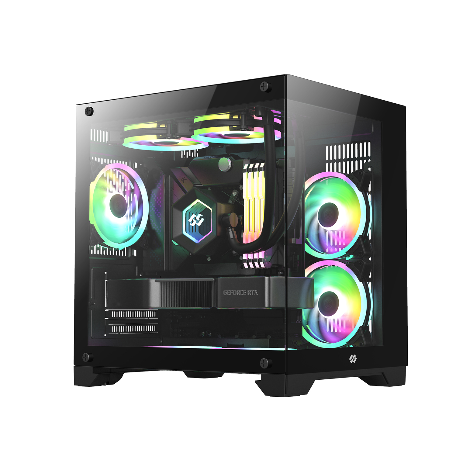 Bluegears Bgears b-Pellucid MicroATX Gaming PC Case with Infinity Glass ...