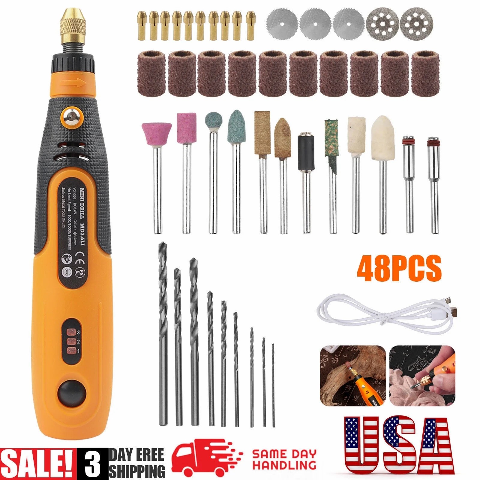 Audessy Mini Cordless Rotary Tool Kit,Multi-Purpose 3.6V Power Rotary ...