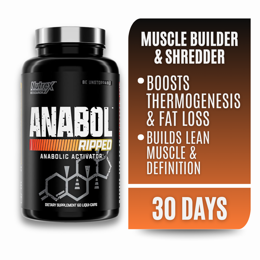 Nutrex Research Anabol Ripped, 2-in-1 Muscle Builder and Shredding ...
