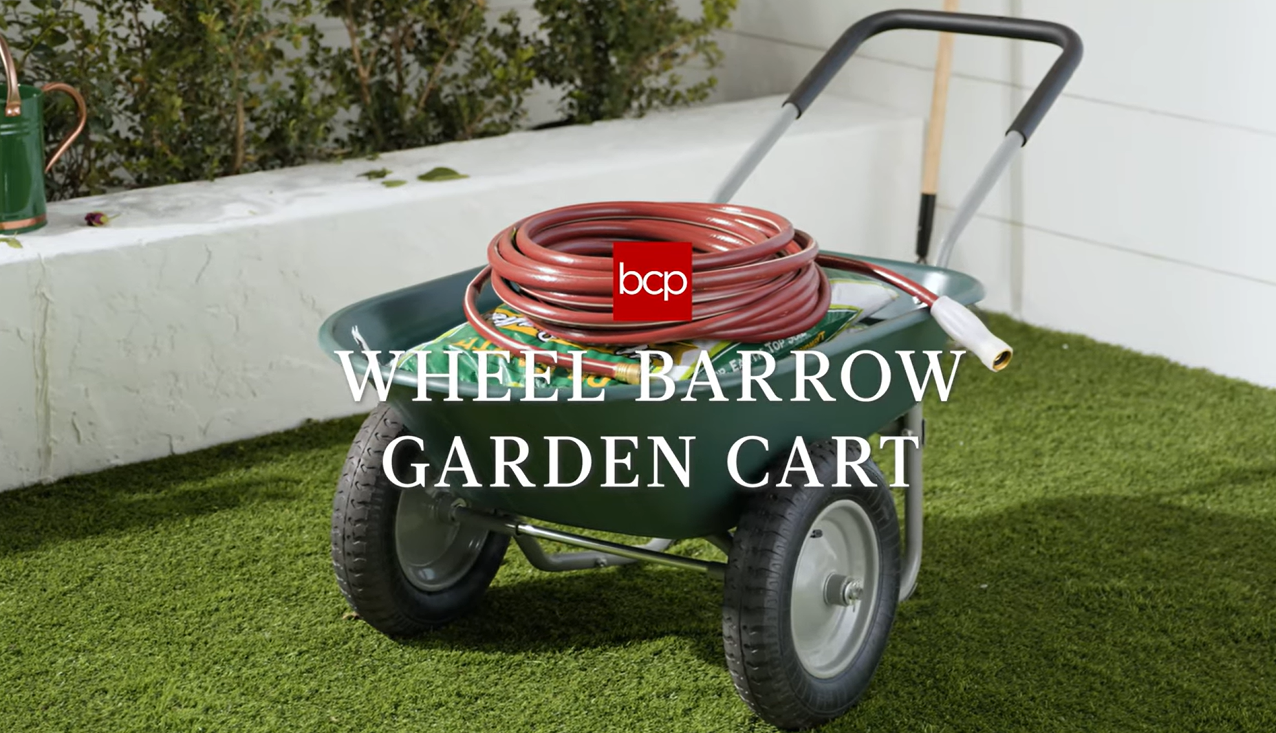 Best Choice Products Dual-Wheel Home Wheelbarrow Yard Garden Cart for ...