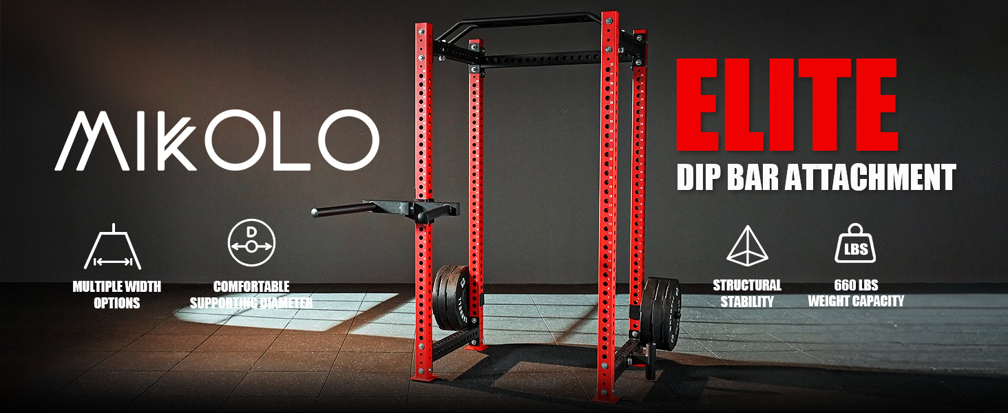 "Mikolo Dip Bar Station for 3"" x 3"" Power Cage – Strength Workout ...