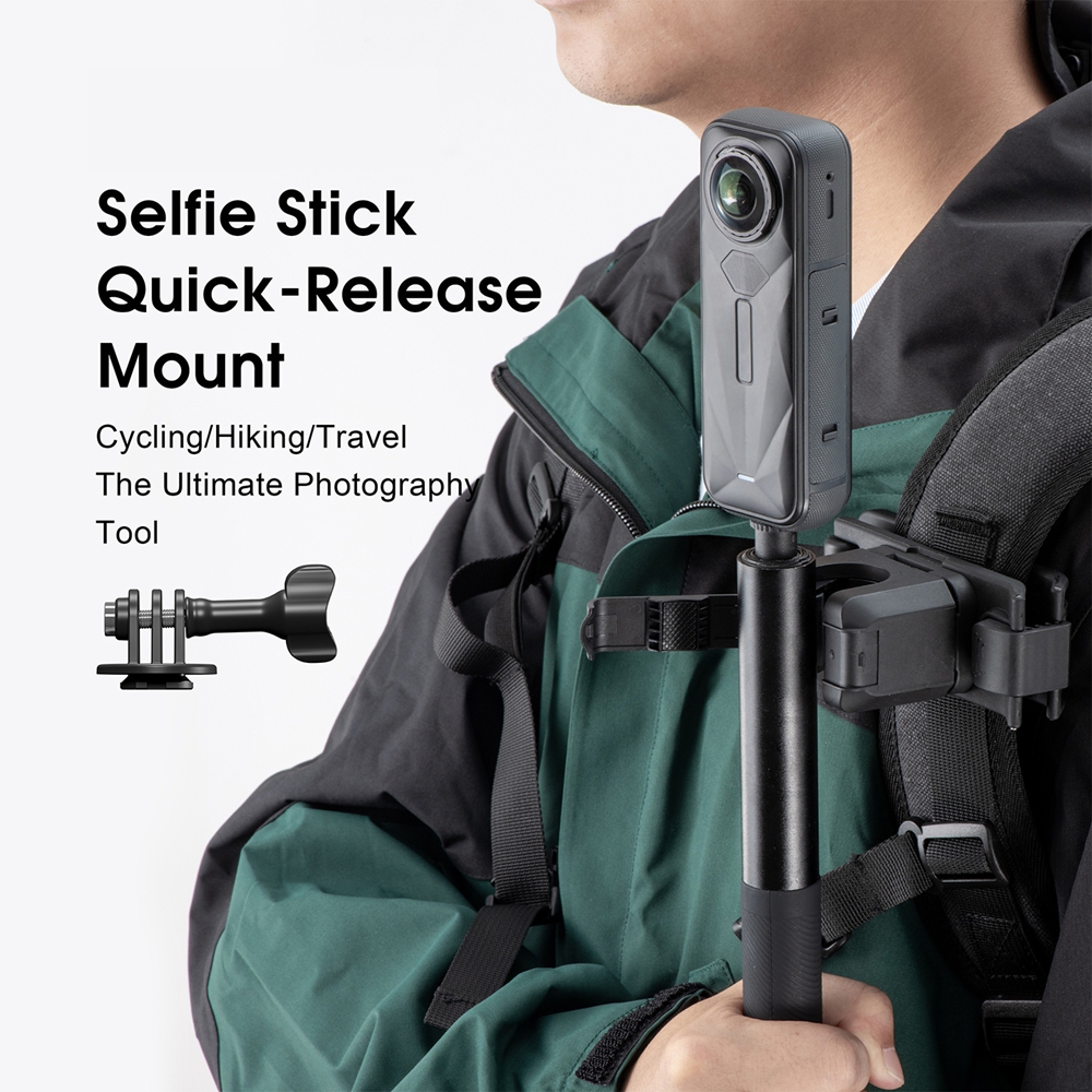 Backpack Strap Clip Mount for GoPro Hero 13/12/11/10/9 Selfie Stick ...