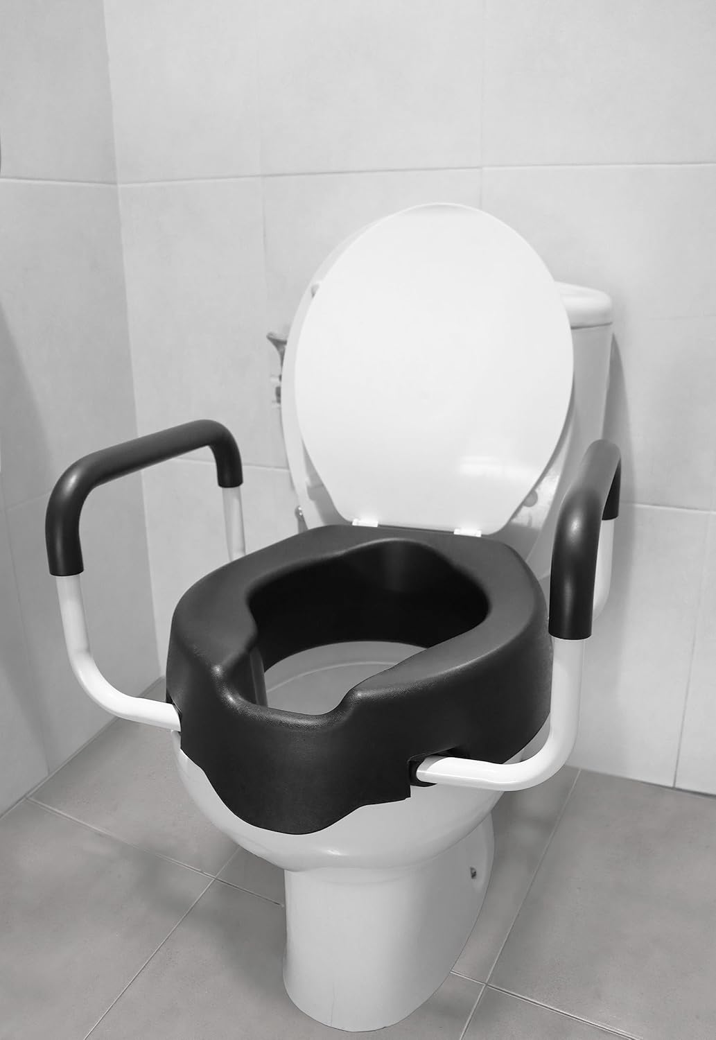 KMINA - Toilet Seat Risers for Seniors with Handles 4 inch, (Not ...
