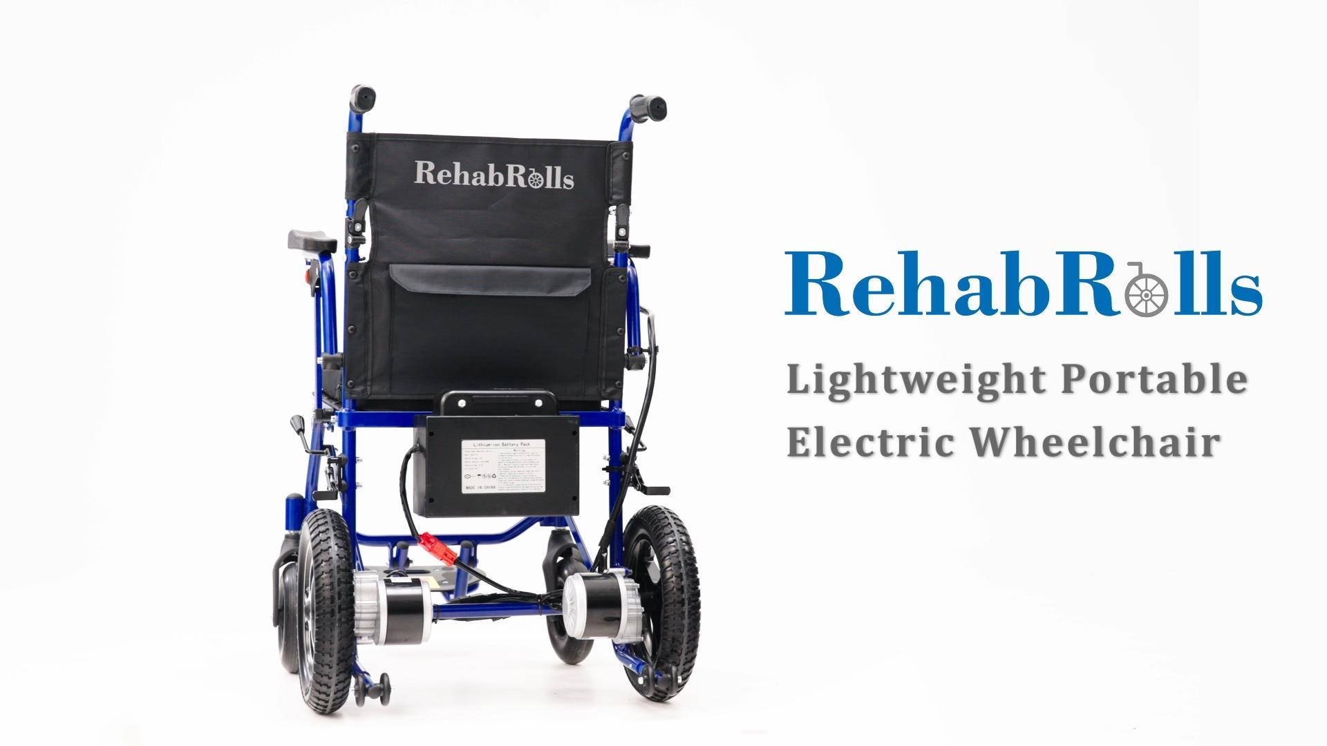 RehabRolls Electric Wheelchair, Lightweight Foldable, 500W All Terrain ...