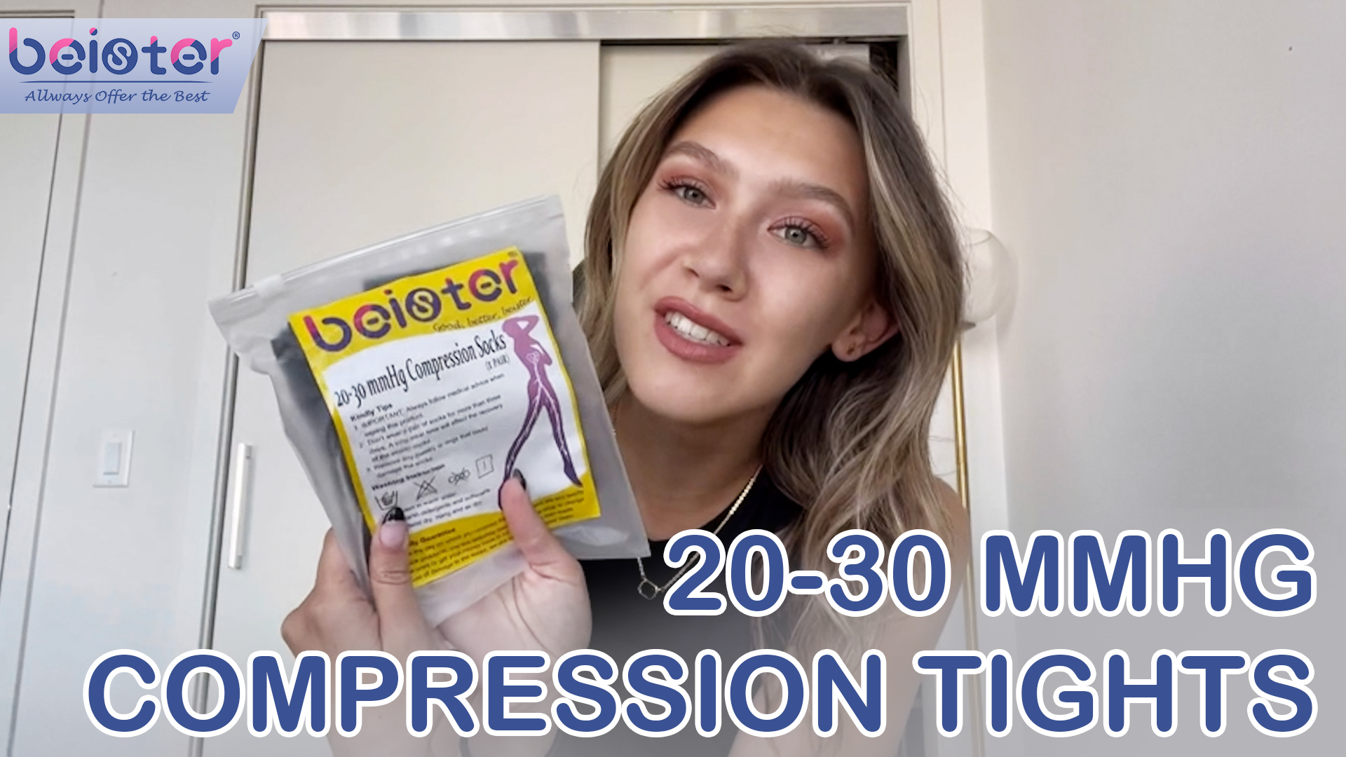 beister Medical Compression Pantyhose, 20-30mmHg Graduated Support ...