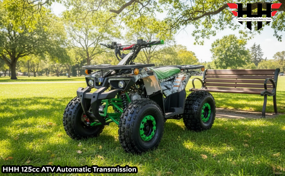 HHH 125cc ATV Quad 125cc ATV with Reverse, LED Lights, Big Wide Tires ...