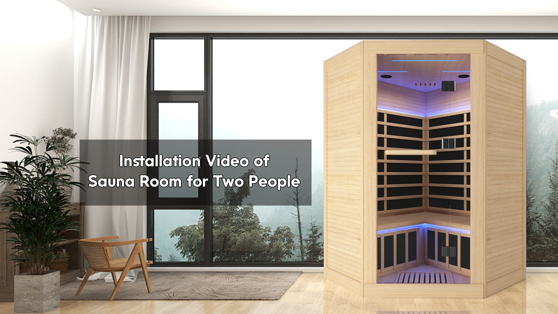 OUTEXER Canadian Hemlock 2-3 Person FAR Infrared Dry Sauna with ...